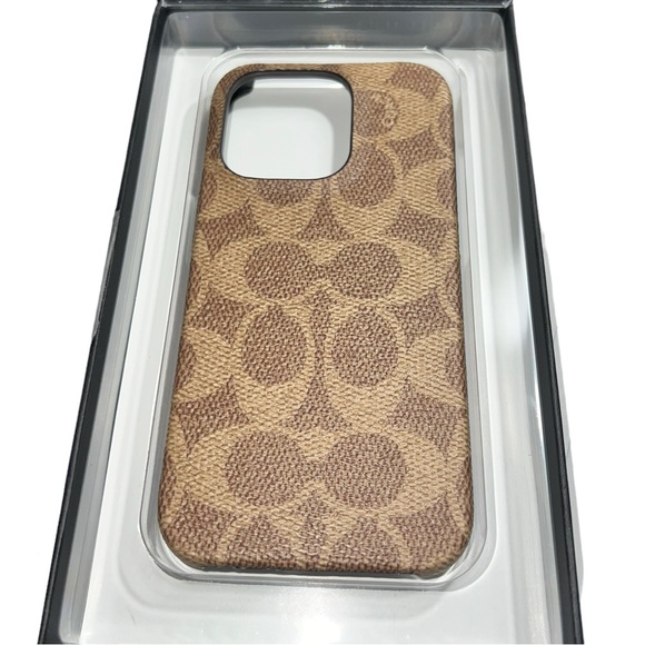 Coach | Accessories | Coach Signature Tan Khaki Logo Slim Leather Wrap ...